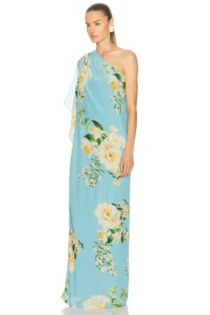 Hemant & Nandita Ajia One Shoulder Kaftan Dress