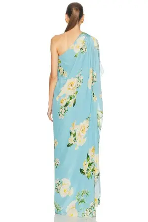 Hemant & Nandita Ajia One Shoulder Kaftan Dress
