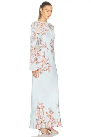 Hemant & Nandita Ezra Back Ties Maxi Dress - Blue
