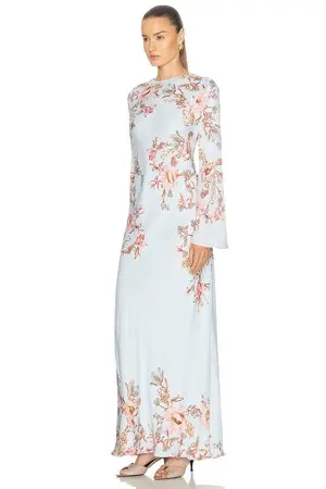 Hemant & Nandita Ezra Back Ties Maxi Dress - Blue