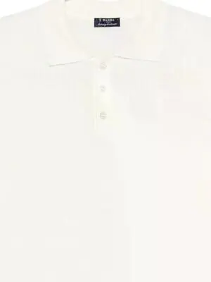 BARBA NAPOLI Ribbed-knit Polo Shirt