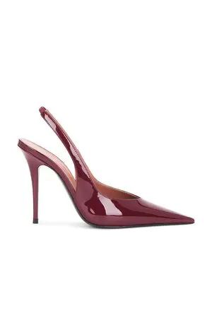 Amina Muaddi Anok 105 Sling Patent Pump - Wine