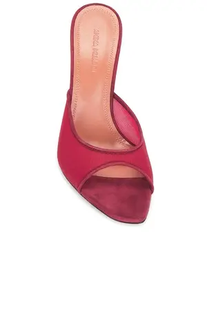 Amina Muaddi Alexa Mesh 95 Slipper - Ruby
