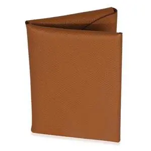 Hermès Gold Epsom Calvi Duo Card Case