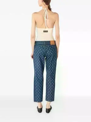 MARINE SERRE Moon Print Panelled Jeans