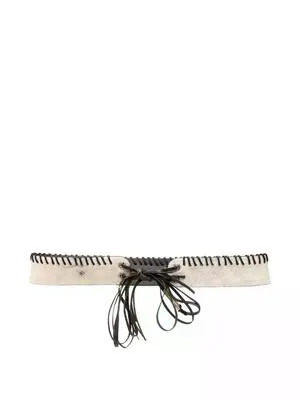 VIVIENNE WESTWOOD Calf Leather Belt - White