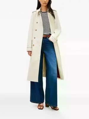 Tommy Hilfiger Double-breasted Belted Cotton Trench Coat