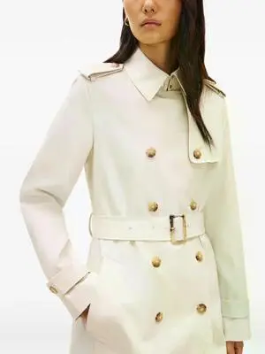 Tommy Hilfiger Double-breasted Belted Cotton Trench Coat