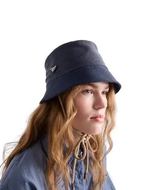 Prada Cotton Bucket Hat - Navy