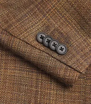 Corneliani Virgin Wool-silk-linen Blazer - Brown