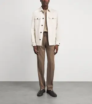 Corneliani Cotton-cashmere Overshirt - Beige