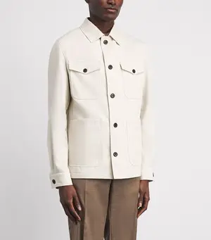 Corneliani Cotton-cashmere Overshirt - Beige