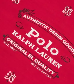 Polo Ralph Lauren Cotton Logo Bandana Scarf - Red