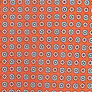Eton Silk Floral Neck Tie - Orange