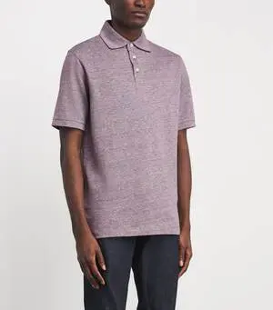 Eton Cotton Polo Shirt - Purple