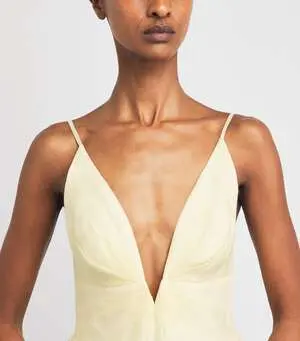 Zimmermann Linen-silk Plunge Mini Dress