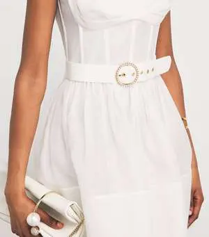 Zimmermann Linen-silk Belted Mini Dress