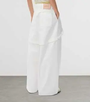 Loewe X Paula's Ibiza Cotton Panelled Trousers - White