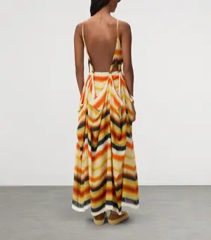 Loewe X Paula’s Ibiza Striped Silk Maxi Dress
