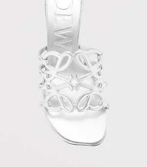 Loewe X Paula's Ibiza Leather Petal Anagram Heeled Mules 45 - Yellow