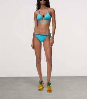 Loewe X Paula’s Ibiza Logo Bikini Top - Black