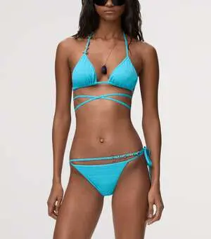 Loewe X Paula’s Ibiza Logo Bikini Top - Black