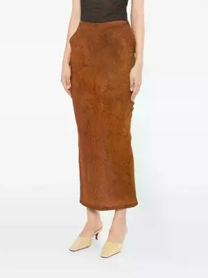 KINYAN LAM Floral Embroidered Maxi Skirt