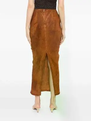 KINYAN LAM Floral Embroidered Maxi Skirt