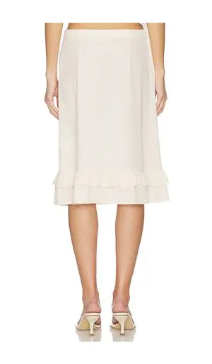 WITH HARPER LU Frill Midi Skirt