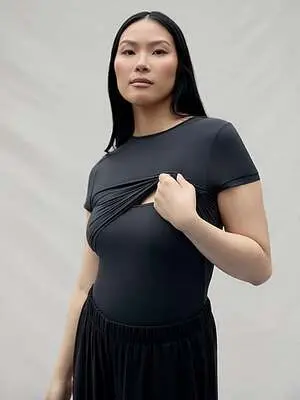 Victoria's Secret Bumpsuit The Everyday Nursing Top - Black