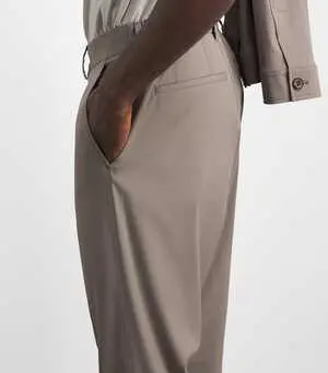 Corneliani Techwool Straight Trousers - Beige