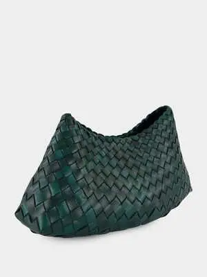 Dragon Diffusion Comporta Forest Woven Leather Clutch