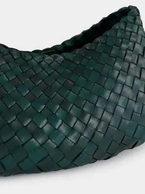 Dragon Diffusion Comporta Forest Woven Leather Clutch