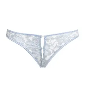 Kiki De Montparnasse Lace Antoinette Button Briefs - Blue