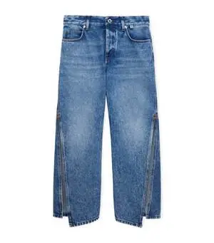 Loewe X Paula's Ibiza Split-leg Flared Jeans - Blue