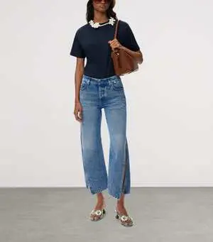 Loewe X Paula's Ibiza Split-leg Flared Jeans - Blue