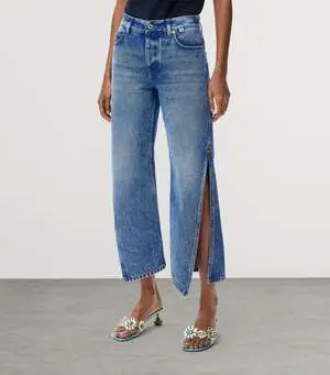 Loewe X Paula's Ibiza Split-leg Flared Jeans - Blue