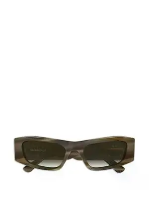 Balenciaga Rectangle Frame Sunglasses - Brown