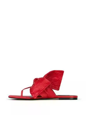 Givenchy Boudoir Bow Flat Sandals - Red
