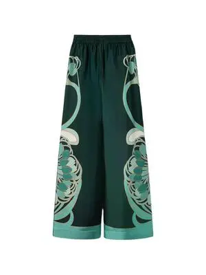 La DoubleJ Floral-print Palazzo Pants - Green