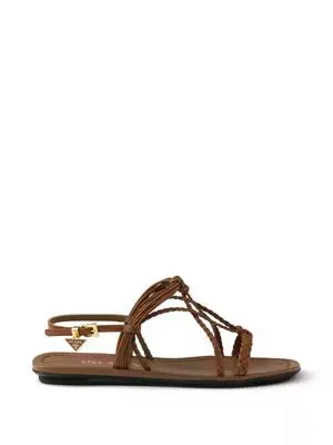 Prada Leather Flat Sandals