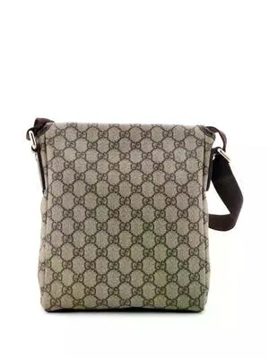 Gucci Flap Messenger Gg Coated Canvas Small Crossbody Bag