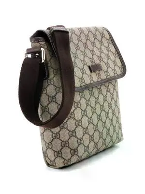 Gucci Flap Messenger Gg Coated Canvas Small Crossbody Bag