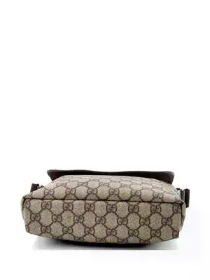 Gucci Flap Messenger Gg Coated Canvas Small Crossbody Bag