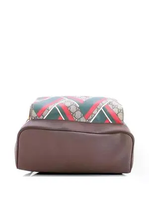 Gucci Zip Pocket Printed Gg Coated Canvas Medium Backpack