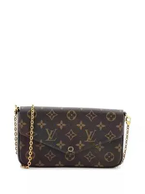 LOUIS VUITTON Felicie Pochette Monogram Canvas Crossbody Bag - Brown