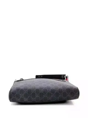 Gucci Web Strap Front Zip Messenger Bag