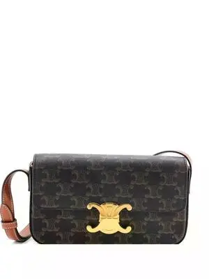 Celine Triomphe East-west Coated Canvas Shoulder Bag - Brown