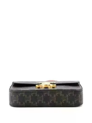 Celine Triomphe East-west Coated Canvas Shoulder Bag - Brown