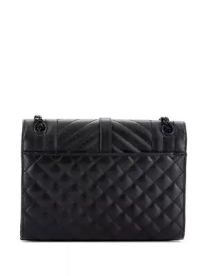 Saint Laurent Classic Monogram Envelope Satchel - Black